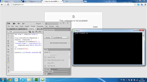 javascript trying to make a helloworld node js app stack overflow