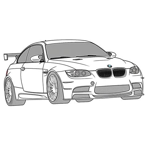 Dibujo De Coche De Bmw Para Colorear