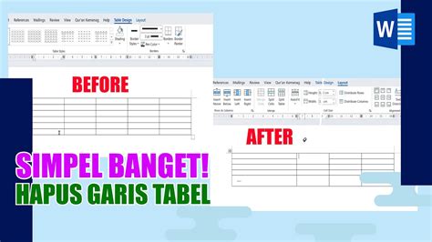 Cara Menghapus Garis Tabel Di Microsoft Word YouTube
