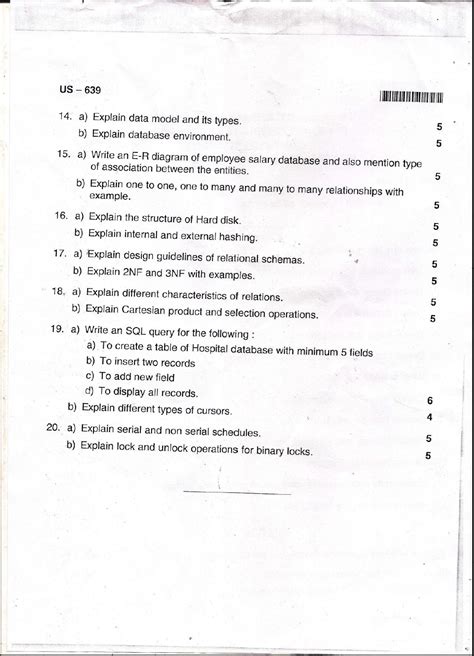bangalore university b c a computer science bca 204 database management system may 2017