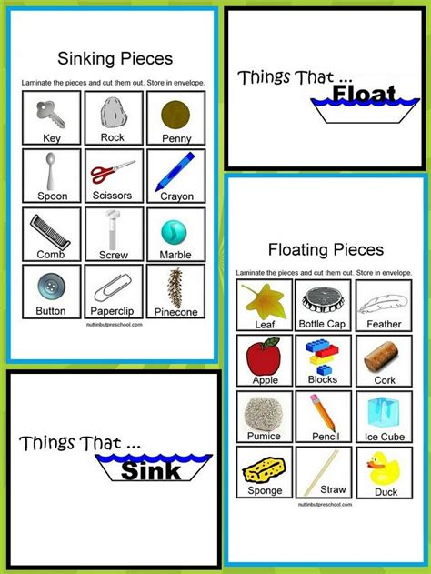 Things That Float Things That Don T Preschool Science Etsy Canada