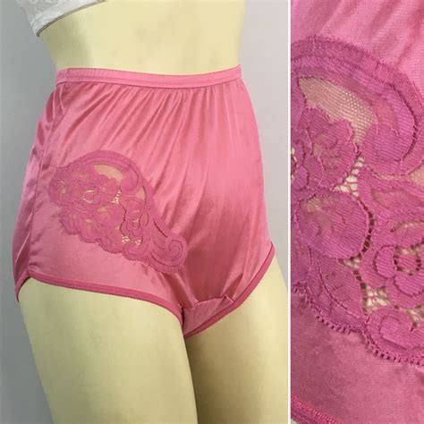 Vintage Panties 70s Vanity Fair Pink Nylon Panties Pink Etsy