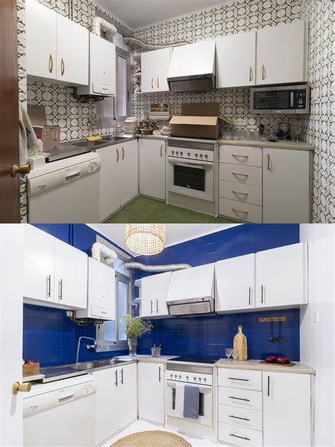 Antes y después de una cocina sin reforma Home staging Hogar