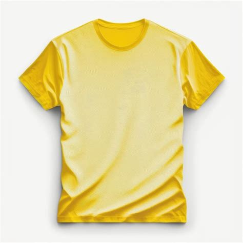 Premium Photo Blank Yellow Tshirt With White Background Made By