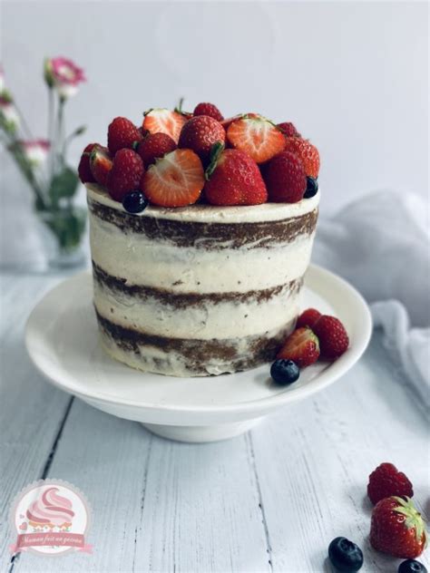 Naked Cake Aux Fruits Rouges Naked Cake Met Rode Vruchten Maman