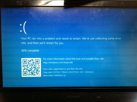 bsod and system thread exception not handled error win10 microsoft community