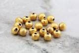 2 5mm Gold Cube Beads GPY 423 Spacers
