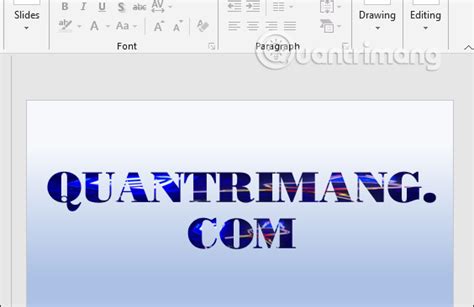 Cách lồng ghép ảnh vào chữ trong PowerPoint