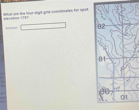 Solved What Are The Four Digit Grid Coordinates For Spot Elevation
