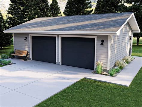 Detached Two Car Garage Plan