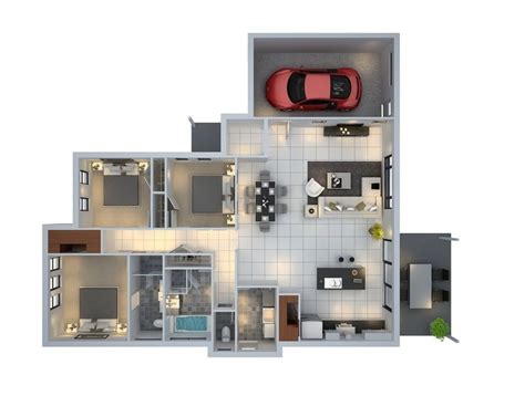 50 Three 3 Bedroom Apartment House Plans Architecture Design