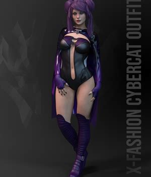 Dforce X Fashion Cybercat Outfit For Genesis Female D Figure Assets