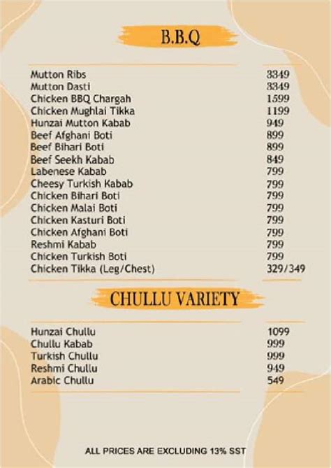 Ibn E Battuta Restaurant Menu Karachi Read 2024 Updated Ibn E Battuta