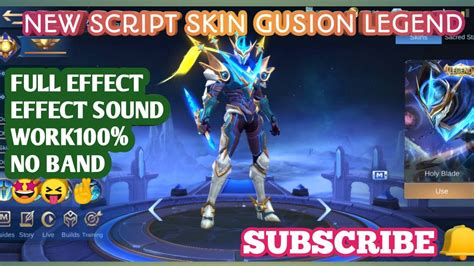 Gusion Cosmic Gleam Legend Skin Script New With Sound Full Effect