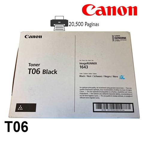 Toner Canon T06 Negro IR 1643 Original G Limagars Peru