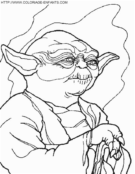 Coloriage star wars yoda à imprimer et à colorier