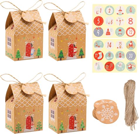 Lot de 24 sachets de calendrier de l Avent à remplir 24 caisses