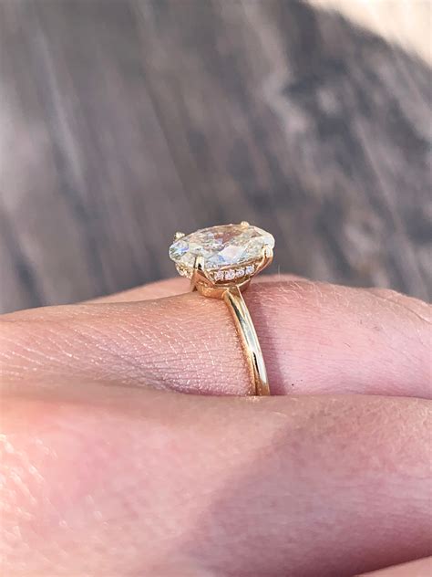 Low Set Oval Engagement Ring Atelier Yuwa Ciao Jp