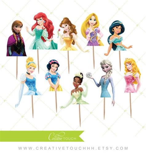 Disney Princess Cake Toppers On A Toothpick
