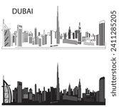 Burj Khalifa Silhouette Vector Clipart Image Free Stock Photo