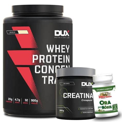 Whey Protein Concentrado 900g Dux Creatina Creapure 300g OPN