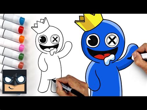 Rainbow Friends How To Draw Blue Draw Color Art Tutorial Videos