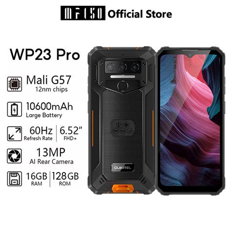 IIIF150 OUKITE WP23 Pro Rugged Smartphone 6 52 HD 10600 MAh 16GB