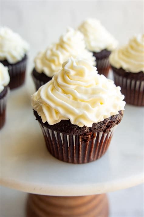 Chocolate Cupcake With White Frosting