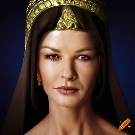 Welsh Beauty Catherine Zeta Jones As Queen Esther In Persian Garb On
