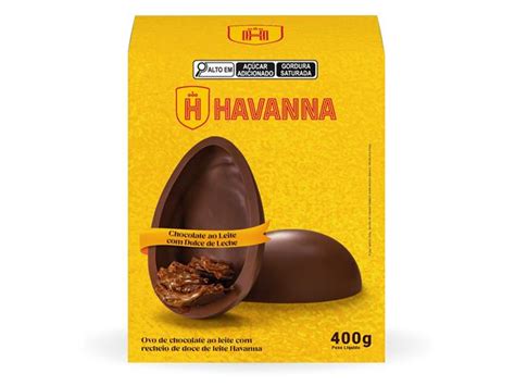 Ovo de Páscoa Havanna Chocolate ao Leite Recheio Doce de Leite 400G