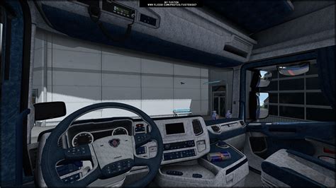 Interior Scania S R Next Gen Blue White ETS 2 TosteR007 Custom