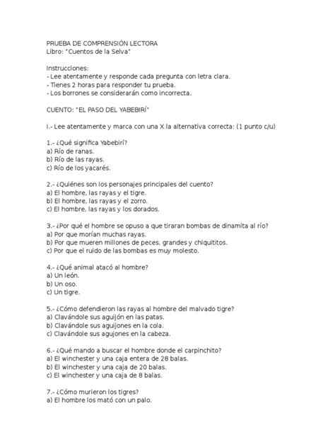 PDF Prueba de Comprensión Lectora DOKUMEN TIPS