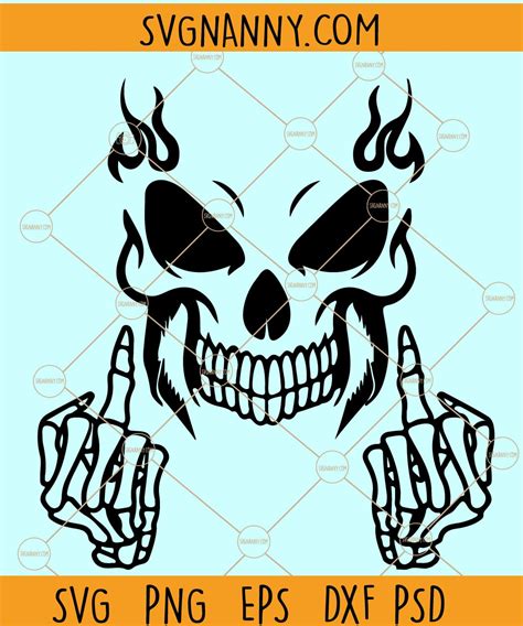 Human Skeleton Svg File Skeleton Middle Finger Svg Skeleton Clipart