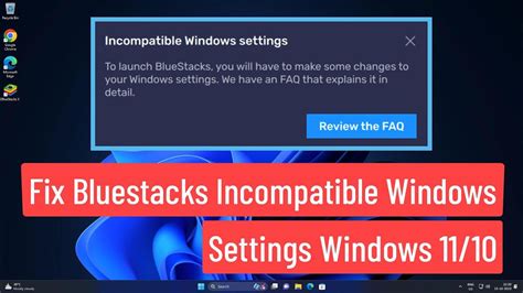 Fix Bluestacks Incompatible Windows Settings Windows 11 10 Fix Hyper