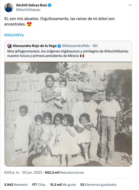 Ante polémico cartón Xóchitl responde que está orgullosa de sus raíces