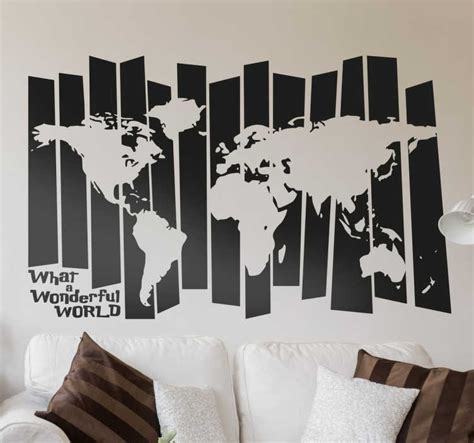 Vinilo Mapa Del Mundo Retro TenVinilo