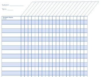 Printable Grading Sheet
