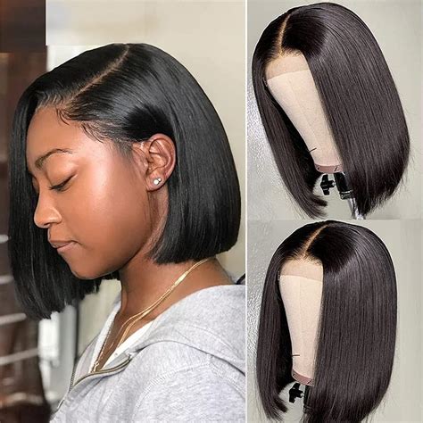 Amazon Liusu X Straight Short Bob Wig With Baby Hair Straight
