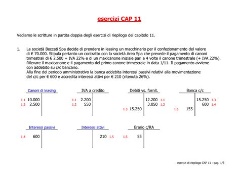 4 Esercizi Capitolo 11 Soluzione Vediamo Le Scritture In Partita