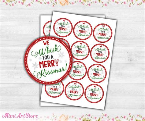 Free Printable We Whisk You A Merry Kissmas Printable Tag Printable