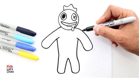 Aprende A Dibujar A BLUE En 1 Minuto How To Draw Blue Roblox