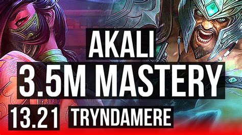 Akali Vs Trynda Top M Mastery Games Godlike Kr