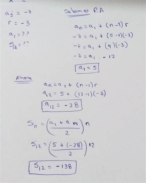 El quinto termino de una progresion aritmética vale 7 Y la diferencia
