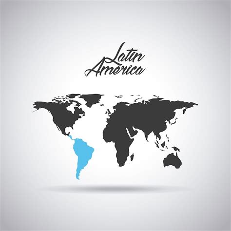Mapa De Am Rica Latina Vector Premium
