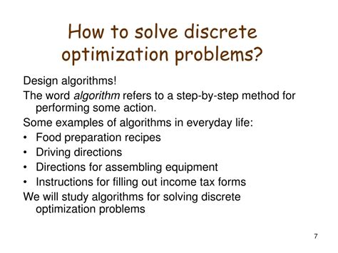 ppt discrete optimization powerpoint presentation free download id 8722670