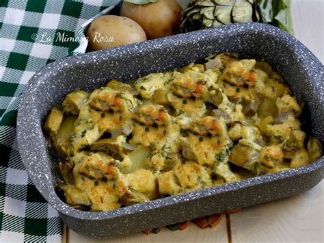 Carciofi E Patate Al Forno Gratinati La Mimosa Rosa Artofit