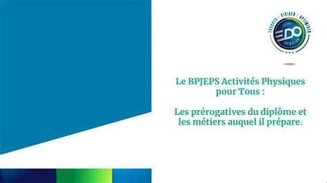BPJEPS APT Le diplôme et les métiers YouTube