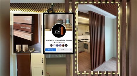 WPC Tube Timber Installation Timber Tube Partition 9CM YouTube