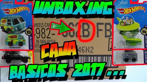 UNBOXING CAJA CASE B HOT WHEELS BÁSICOS 2017 YouTube