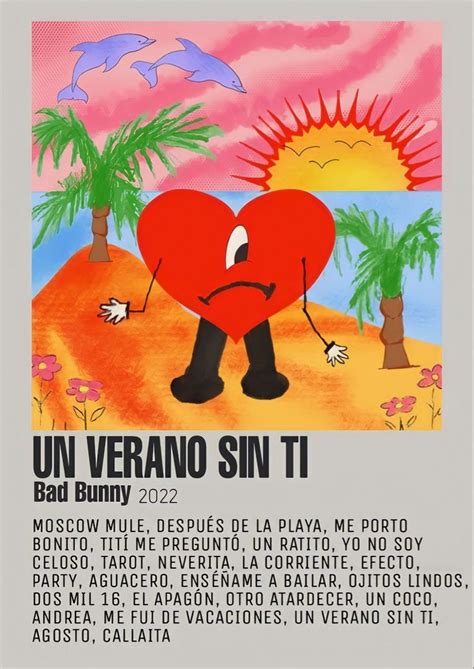 Un verano sin ti Bad Bunny Bad bunny Impresión de póster Póster
